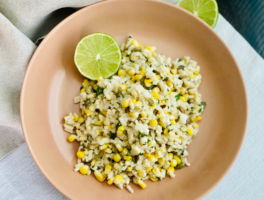 Mexican Street Corn Risotto - The Town Tarte